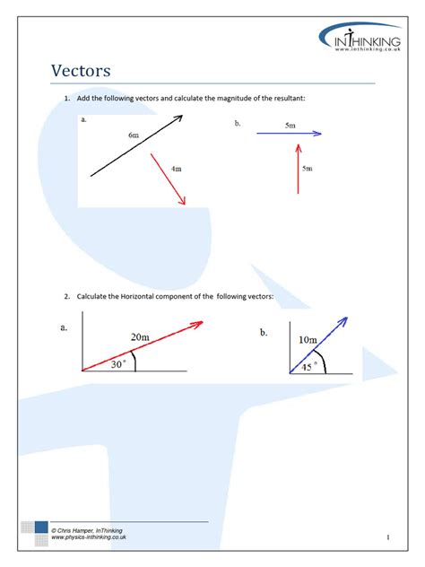 Ib Myp Physics 2 Vectors Practice Questions Pdf