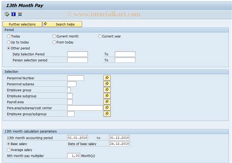 PC M MN SAP Tcode Th Month Calculation Program