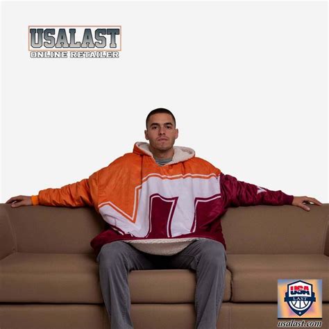 Virginia Tech Hokies Big Logo Fleece Hoodie Blanket Alzaintravels Is