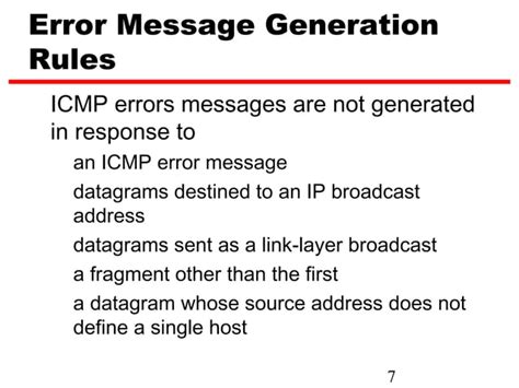Internet Control Message Protocol PPT