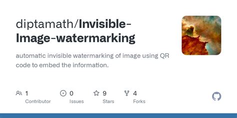 GitHub Diptamath Invisible Image Watermarking Automatic Invisible Watermarking Of Image Using
