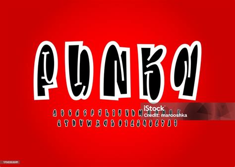 그래피티 긴 글꼴 만화 알파벳 대문자 및 숫자 벡터 일러스트레이션 10eps 공기 주입에 대한 스톡 벡터 아트 및 기타 이미지