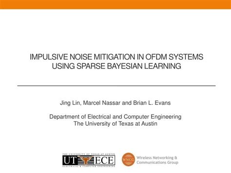 ppt impulsive noise mitigation in ofdm systems using sparse bayesian