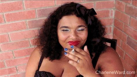 Ruby Red Lips Smoking Charlenes Fantasies