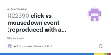 Click Vs Mousedown Event Reproduced With A Github Page · Issue 22390