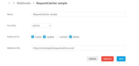 Webhooks Contentgrid Documentation
