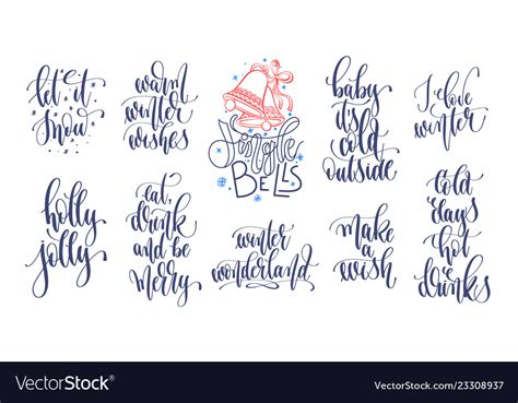 Set Of 10 Hand Lettering Inscription Text To Vector Image