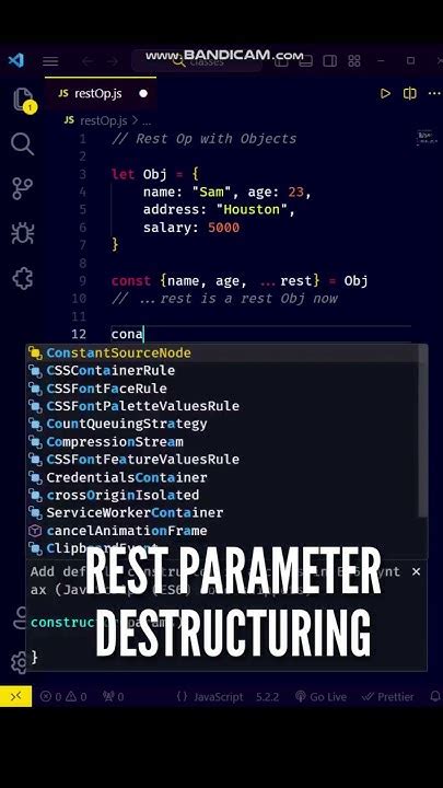 😋😋 Rest Parameter Behaving Like Object In Javascript Object