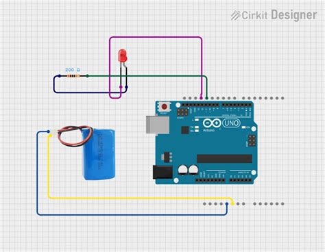 Arduino Uno Led Blinker With Battery Power How To Guide And Editable Circuit Cirkit Designer