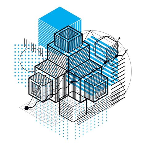 Premium Vector 3d Abstract Vector Isometric Background Layout Of Cubes Hexagons Squares