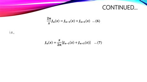 Recurrence Relation Of Bessels And Legendres Function Pptx