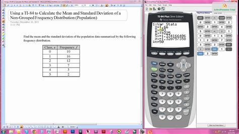 Standard Deviation Calculator Ti