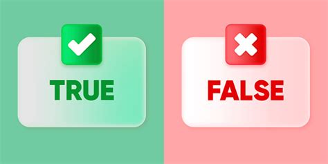 참 또는 거짓 배너 녹색 확인 표시 및 십자 표시 기호 아이콘 요소는 3d 디자인의 사각형입니다 확인 표시 기호가 수락 및 거부되었습니다 벡터 그림입니다 벡터에 대한 스톡