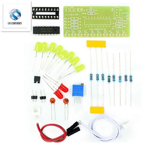 China Low Price Lm3915 10 Led Sound Audio Spectrum Analyzer Level Indicator Kit Diy Electoronics