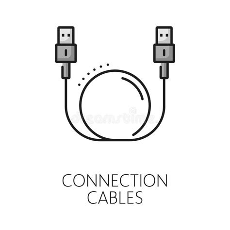 Computer Connection Software Thin Line Icon Stock Vector Illustration Of Data Network 321766639