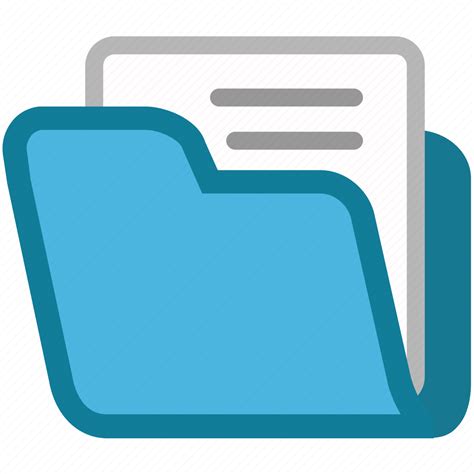 data file folder open business document format icon download on