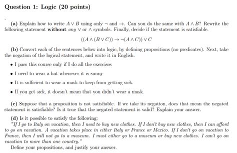 Solved Question Logic Points A Explain How To Chegg Com