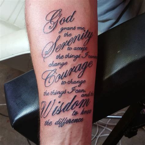 Serenity Prayer Tattoo Designs On Arm