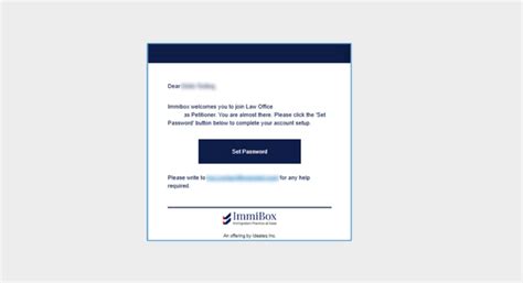 Setup Password For An Account In Immibox Immibox