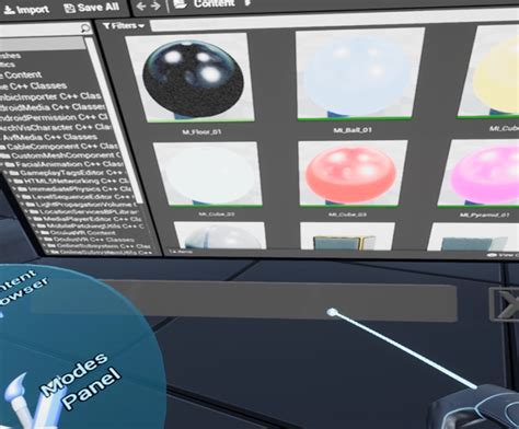 editor windows in vr mode unreal engine 5 0 documentation epic developer community
