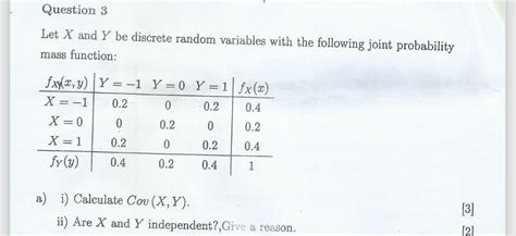 [solved] question 3 let x and y be discrete random variable