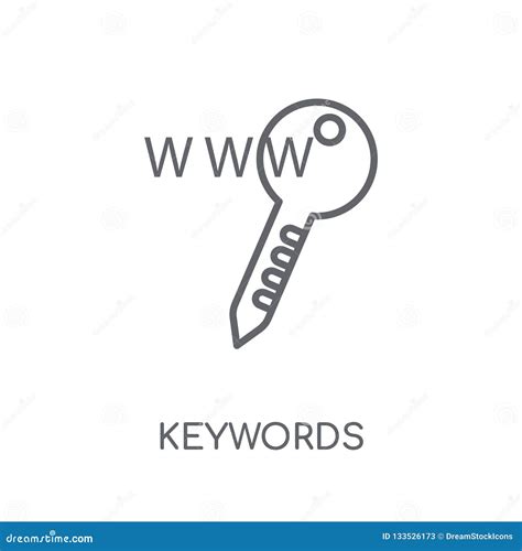 Keywords Linear Icon Modern Outline Keywords Logo Concept On Wh Stock