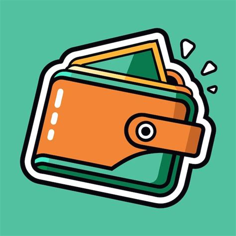 Premium Vector Dynamic Lined Wallet Sticker