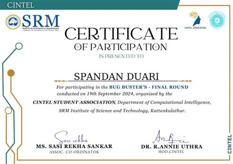 Srm Bugbusters Cintel Computationalintelligence Continuouslearning Spandan Duari