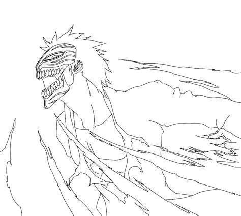 Kurosaki Ichigo Hollow From Bleach Coloring Page Download Print Or