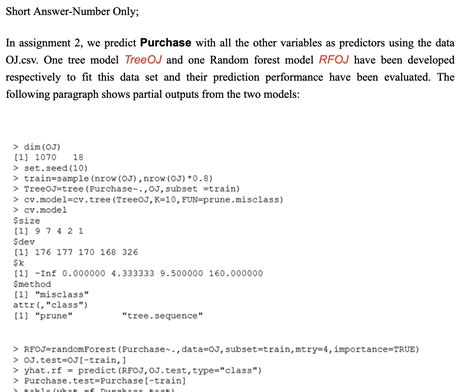 Solved Short Answer Number Only In Assignment 2 We Predict