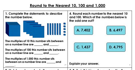 round to the nearest 10 100 and 1 000 classroom secrets classroom