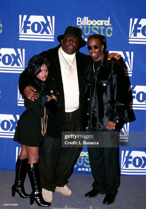 Rapper Notorious B I G Aka Biggie Smalls Joined By Sean Combs And