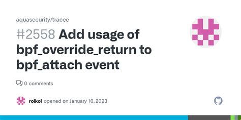 Add Usage Of Bpfoverridereturn To Bpfattach Event · Issue 2558