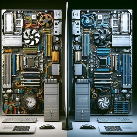 Hardware De Computador Impressionante Imagens De Componentes Internos Do Pc Foto Premium