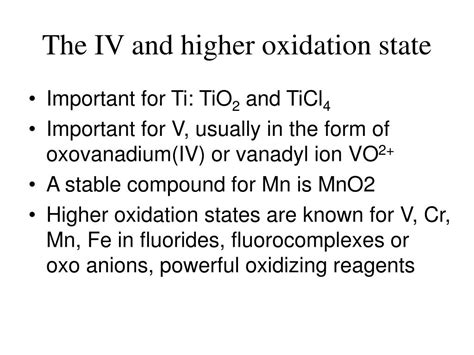Ppt The Elements Of The First Transition Series Powerpoint
