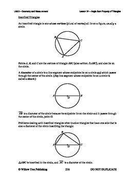 Angle Sum Property Of Triangles Lesson Of TpT