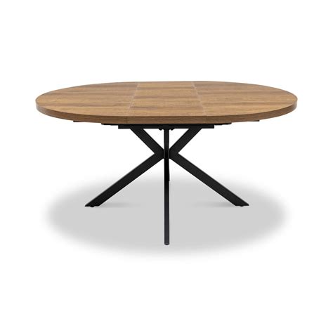 Barker Dark Oak 120cm 160cm Extending Dining Table For 4 6 Roseland