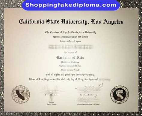 California State University Los Angeles Fake Degree Buy Fake Diploma