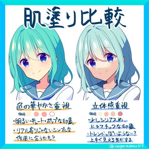 肌の塗り方比較 KURO