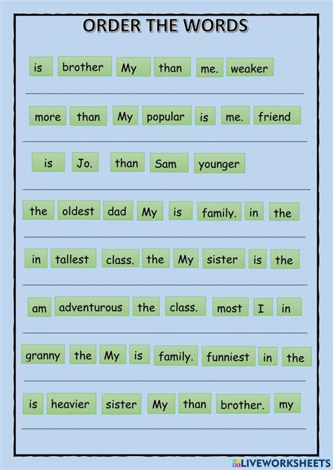 Free Sentence Ordering Worksheet Download Free Sentence Ordering Worksheet Png Images Free