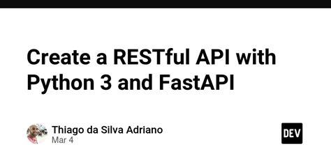 How To Create A Restful Api With Fastapi Codeair Posted On The Topic Linkedin