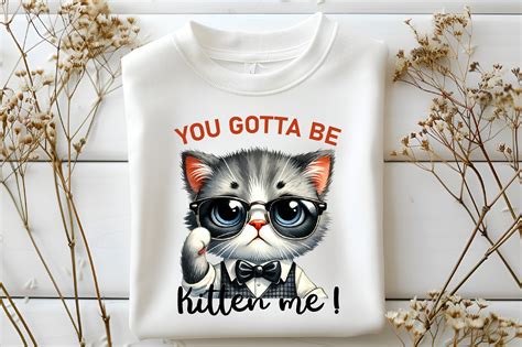 Funny Cat You Gotta Be Kitten Me Png Graphic By Designworld