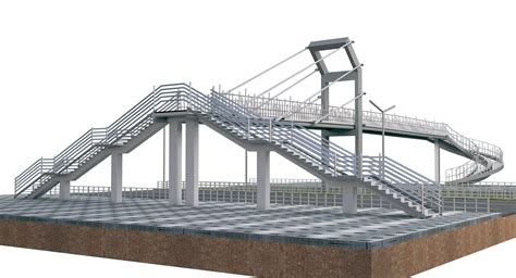 Predestrian Bridge Collection 3d Model 129 3ds Obj Max Fbx Free3d