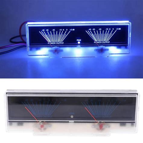 Vu Meter Audio Power Amplifier Panel Dual Analog L Grandado