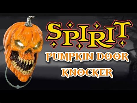 Demo Spirit Halloween 2016 Pumpkin Door Knocker Halloween Animatronic