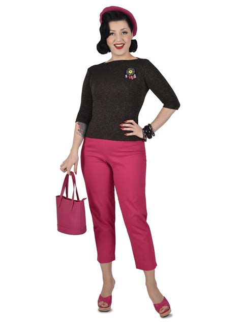 1950s Pedal Pushers Raspberry From Vivien Of Holloway