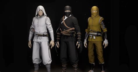 ninja samurai 02 characters unity asset store
