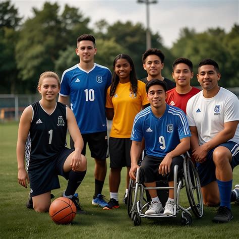 An Inclusive Sports Team With Players From Various Cultural Backgrounds