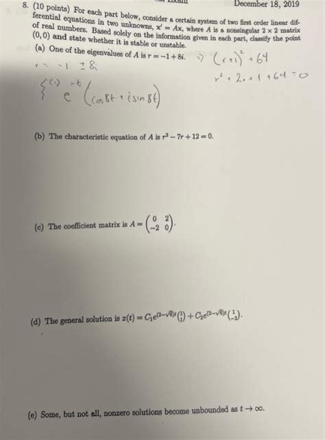 8 10 Points For Each Part Below Consider A