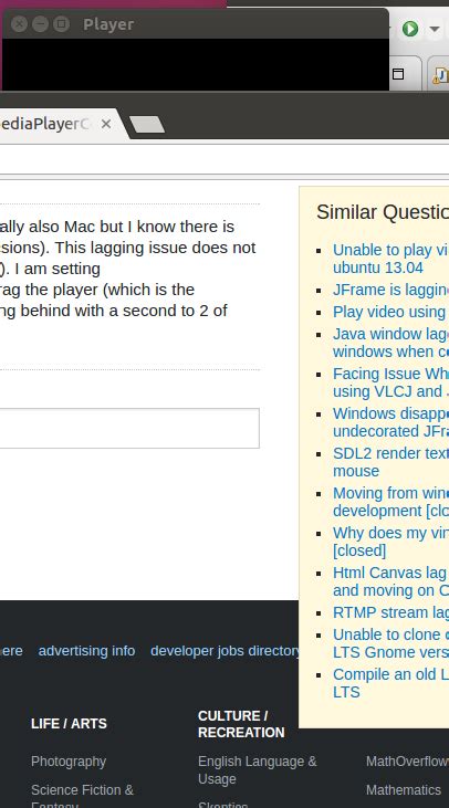 Java Vlcj Mediaplayercomponent Lagging Behind When Moving Jframe In
